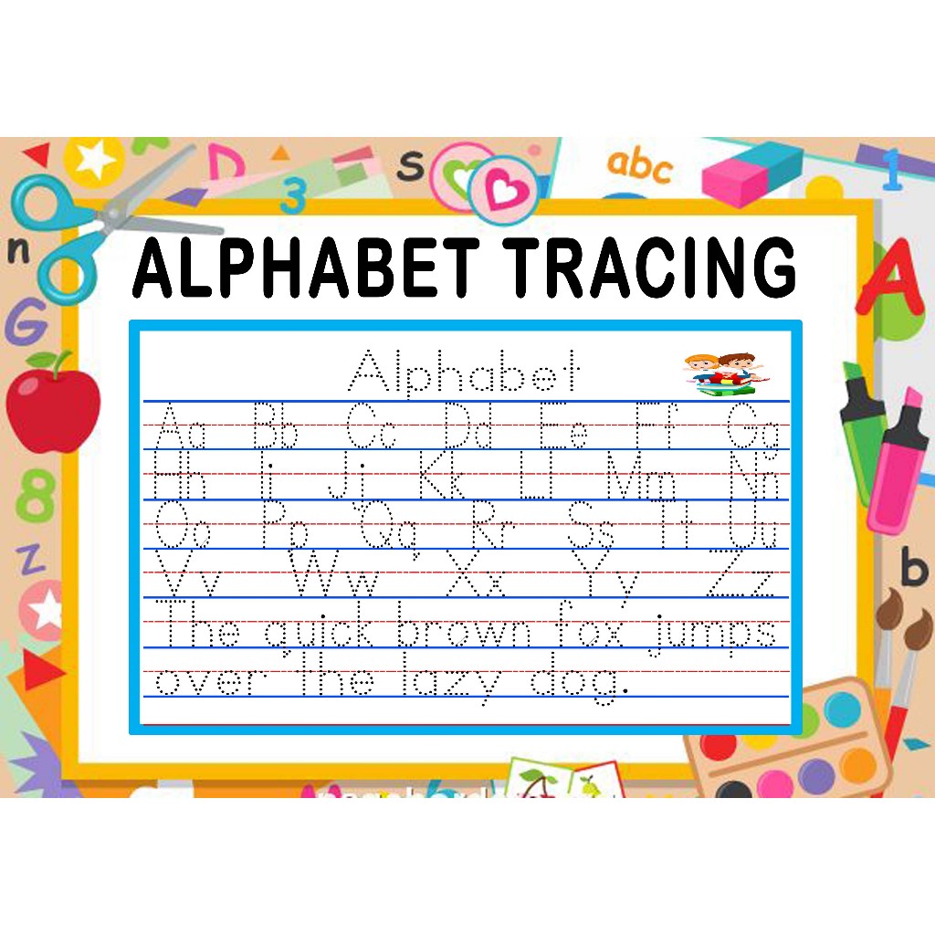 6 in 1 SET TRACING PAD FOR KIDS 70 PAGE EDUCATIONAL PAD NAME-ALPHABET ...