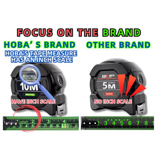 Hoba 5-10M Metro Steel Measuring Tape Fluorescerous Auto Lock Meter ...