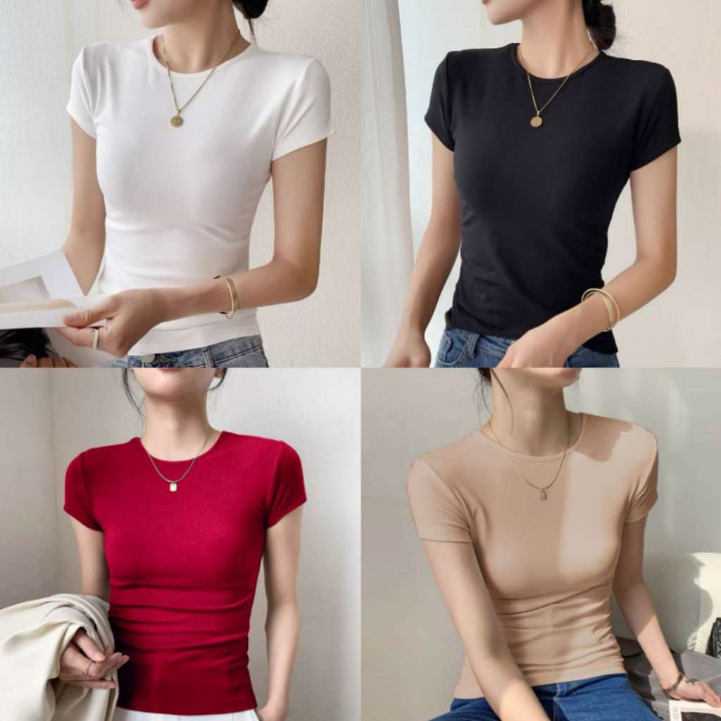Basic Full Lenght Double Lining Slim Fit Body Hugging Plain Cotton ...