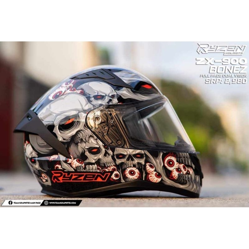 RYZEN ZX-900 BONEZ FULL FACE | Shopee Philippines