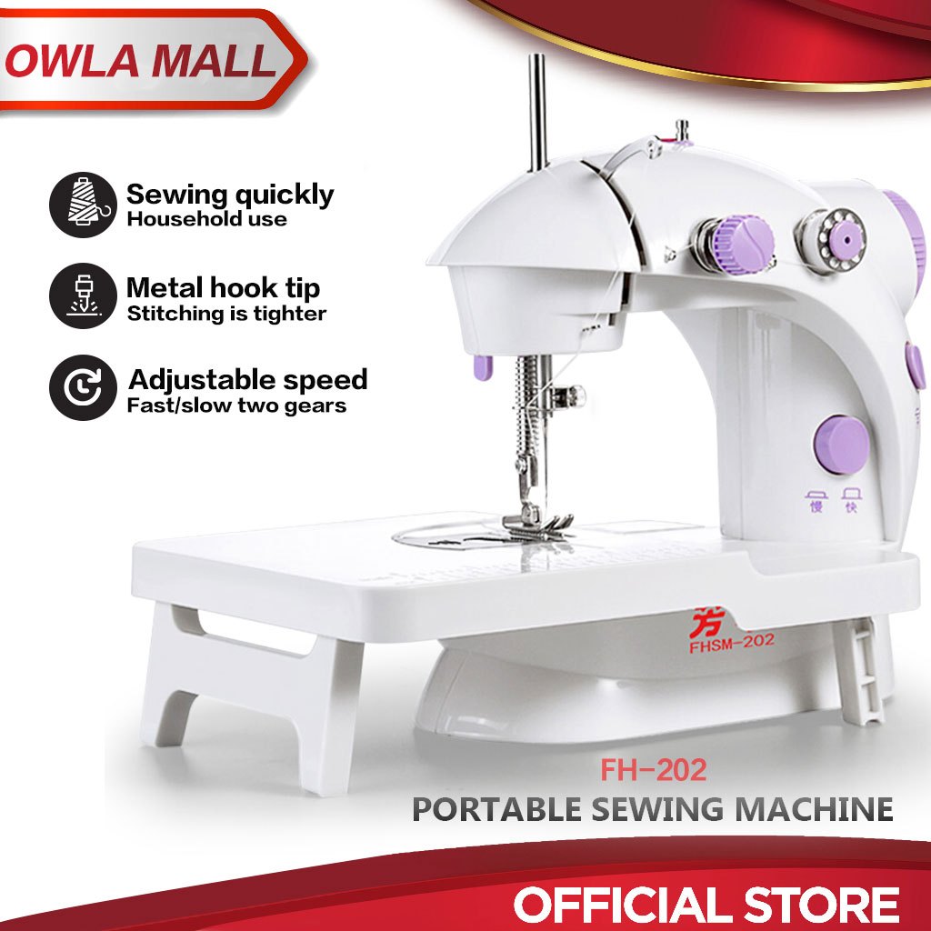 Mini Portable 2-Speed Sewing Machine Kit Multifunctional Home Electric ...