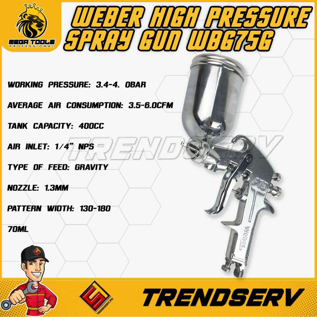 Weber Gravity Spray Gun 400cc WBG75G | Shopee Philippines