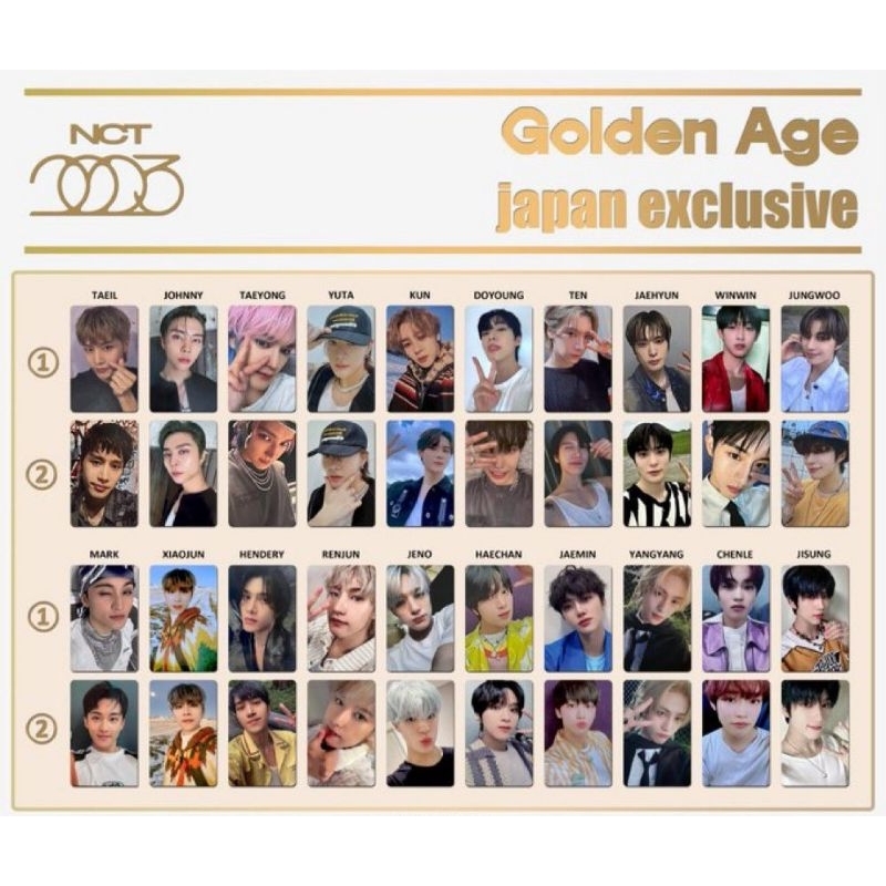 NCT Golden Age THE 4TH ALBUM JAPANEXCLUSIVE Ver.1&2 OFFICIAL PHOTOCARD | Shopee Philippines