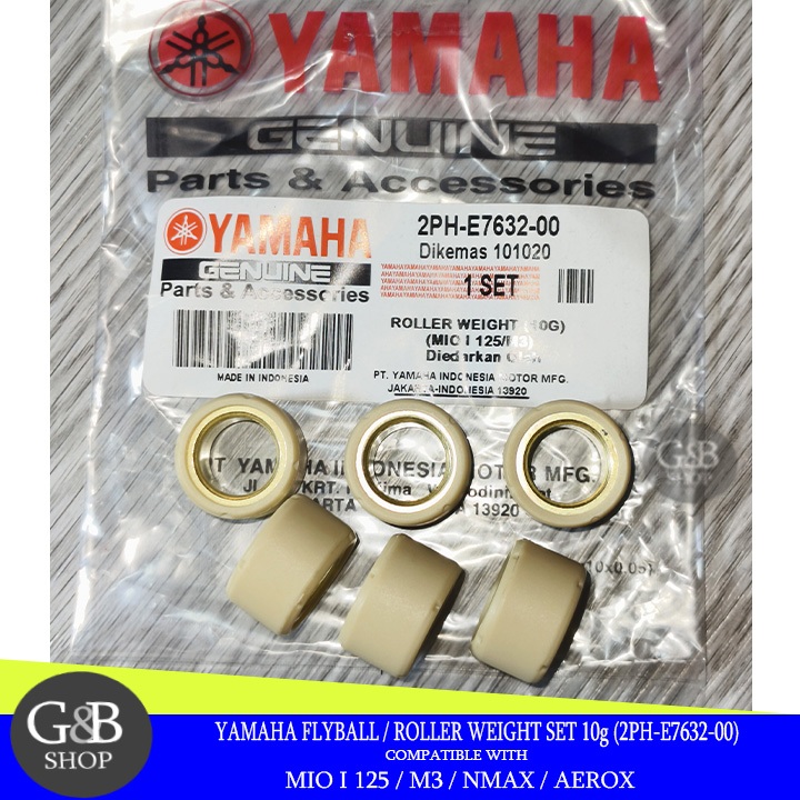 GB YAMAHA FLYBALL / ROLLER WEIGHT SET FOR MIO I 125 / M3 / NMAX / AEROX ...