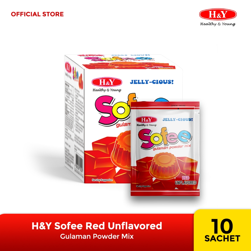 H&Y Sofee Jelly Powder Mix Gulaman (Red Unflavored) 10 Sachet/box | Shopee Philippines