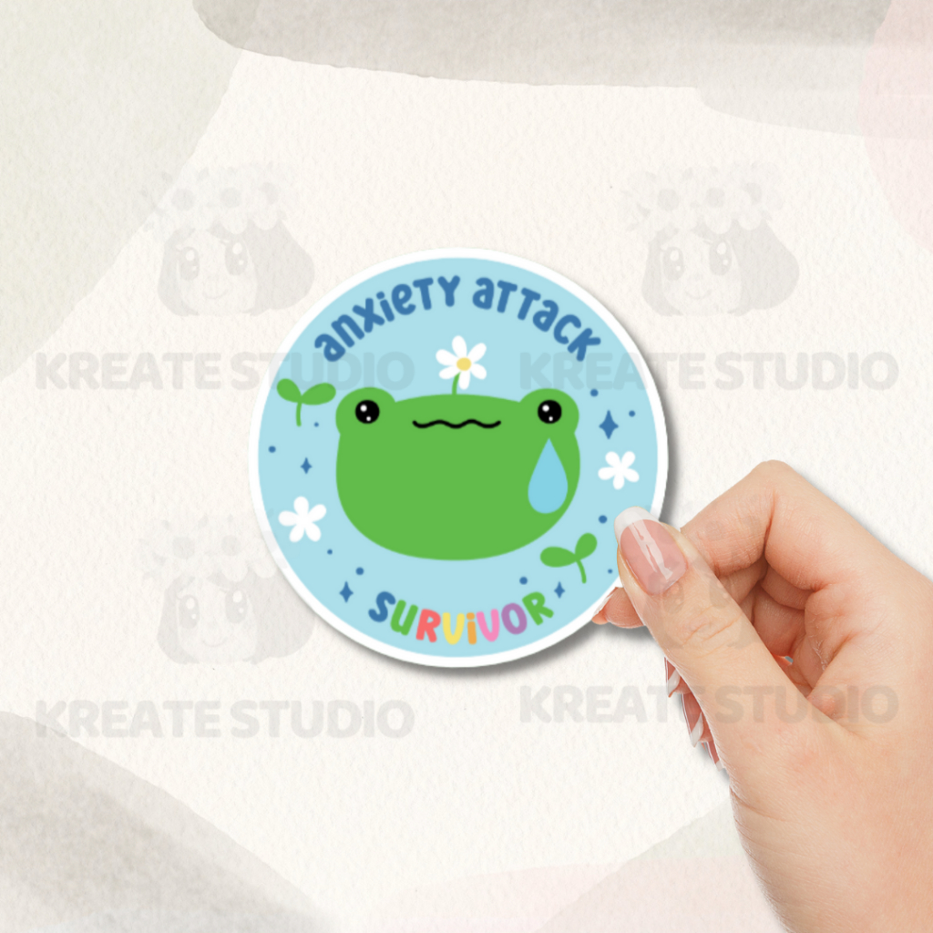 ANXIETY ATTACK SURVIVOR | Laminated Waterproof Sticker for Tumblers and ...