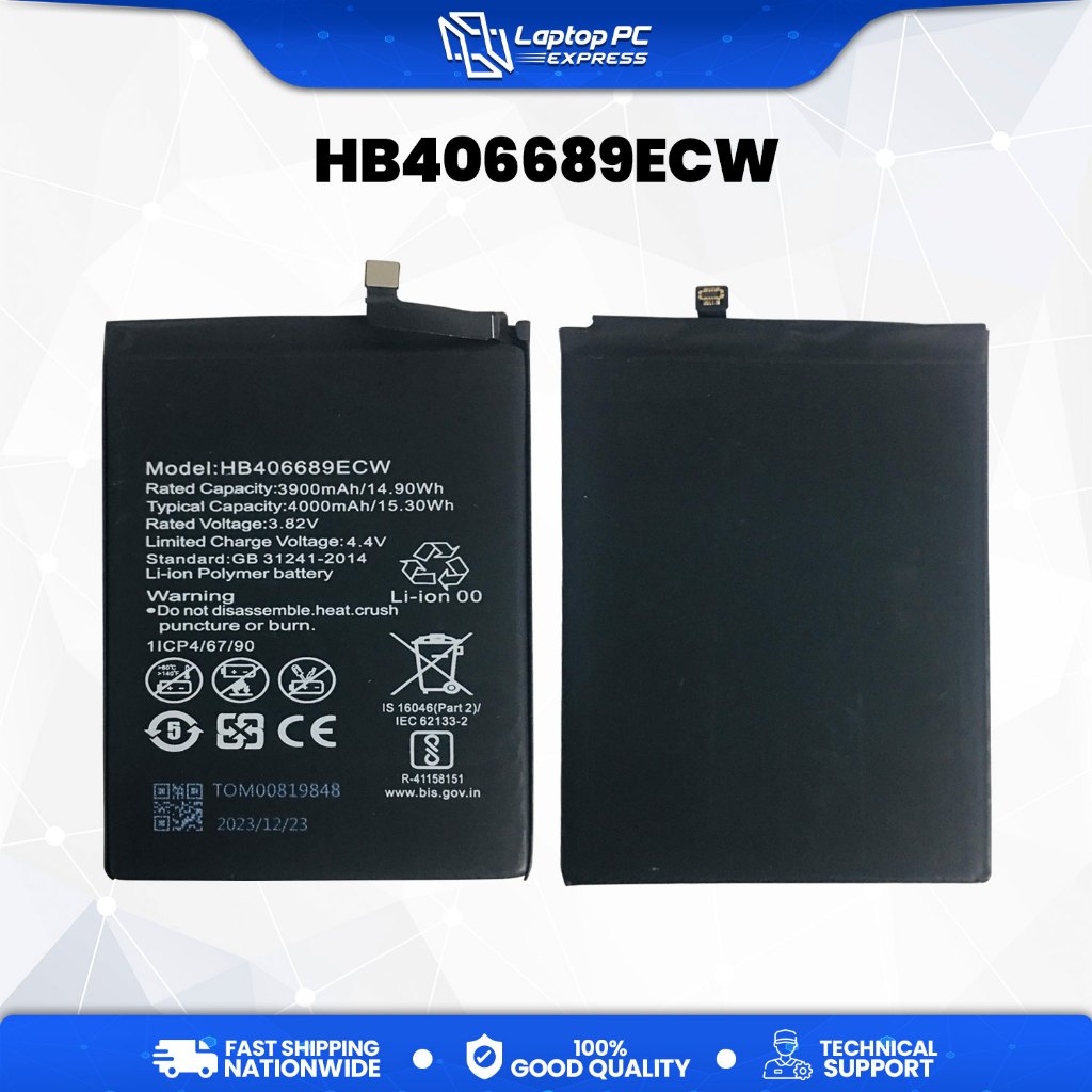 LPCE Hua. wei Y7 Pro 2019 Battery HB406689ECW 3.82V 15.3Wh 4000mAh ...