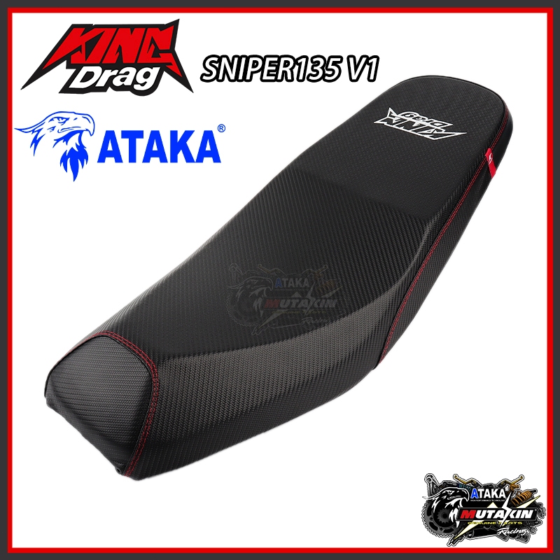 KING DRAG / ATAKA Carbon Flat Seat Yamaha Sniper 135 LC135 V1 New Color ...