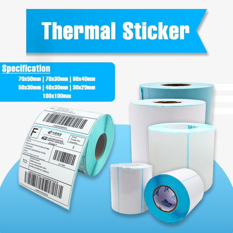Thermal Sticker for Thermal Printer Barcode Printer for Labels and ...