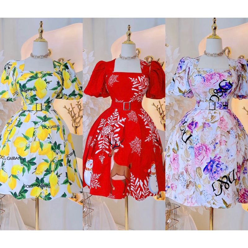 Padded Vietnam Dress with Puff Sleeves | Shopee Philippines