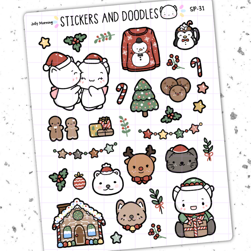 SP31-Jolly Morning 2 Design Journal Stickers for Planner Stickers and ...