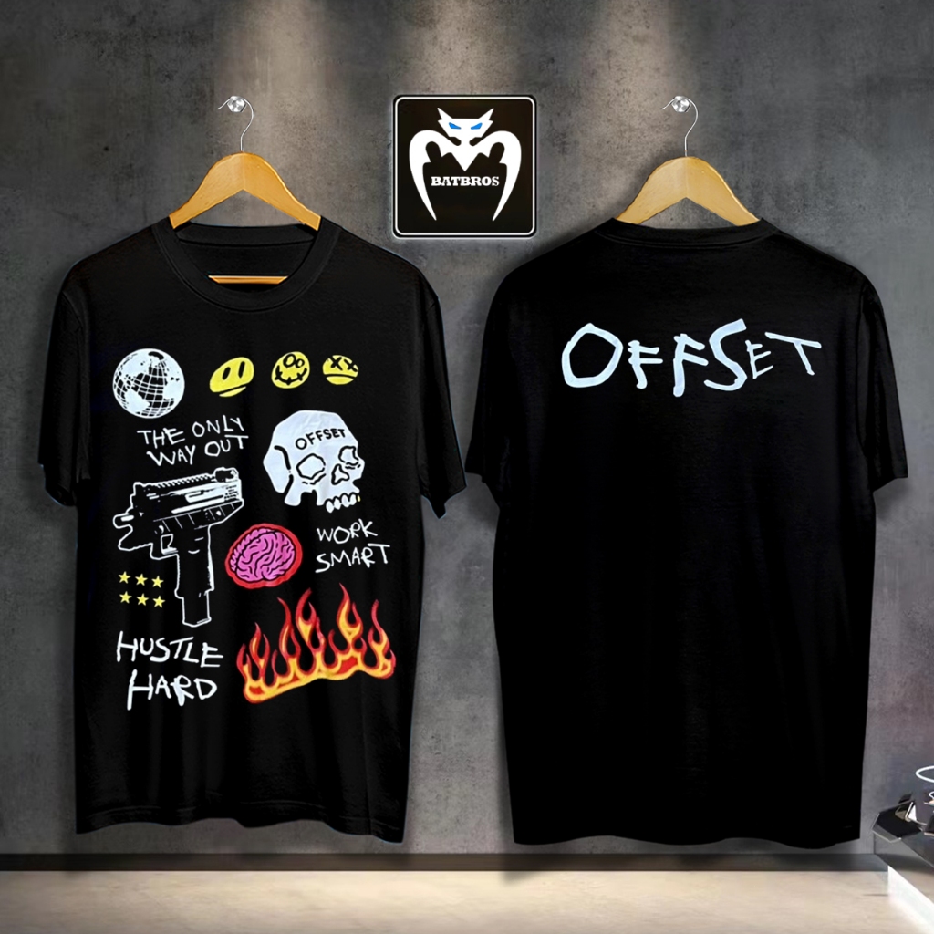 Offset “Scattered” Tee (Black & Off White) T-Shirt | Shopee Philippines