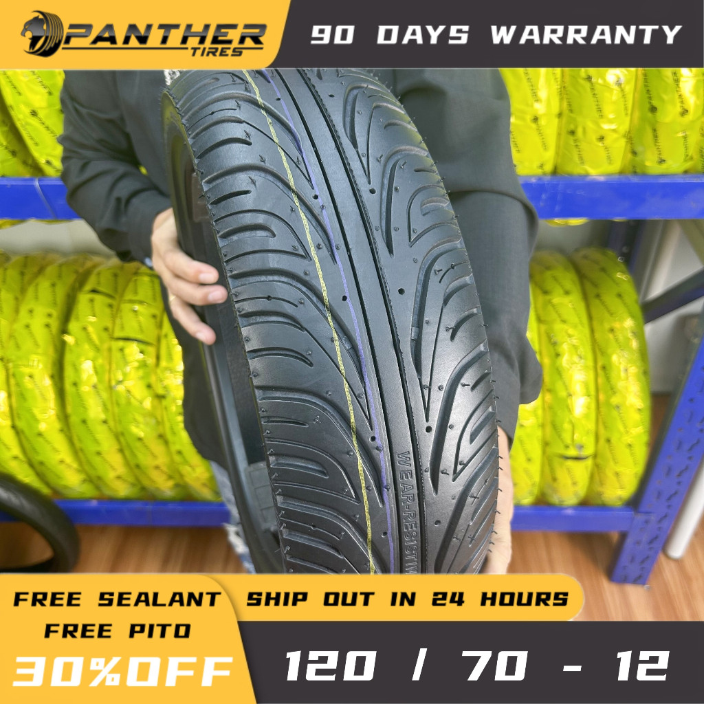[90 DAYS WARRANTY] [Free Sealant & Pito] Panther Motorcycle Tires 14 ...