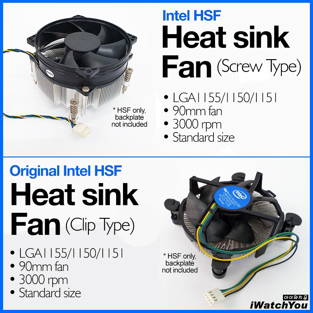 Intel Heatsink Fan Screw/Clip Type for 1155/1156/1150/1151 | Shopee ...