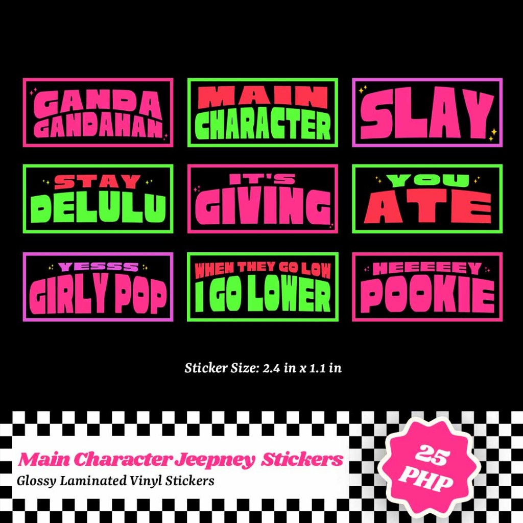 Main Character Jeepney Stickers | Shopee Philippines