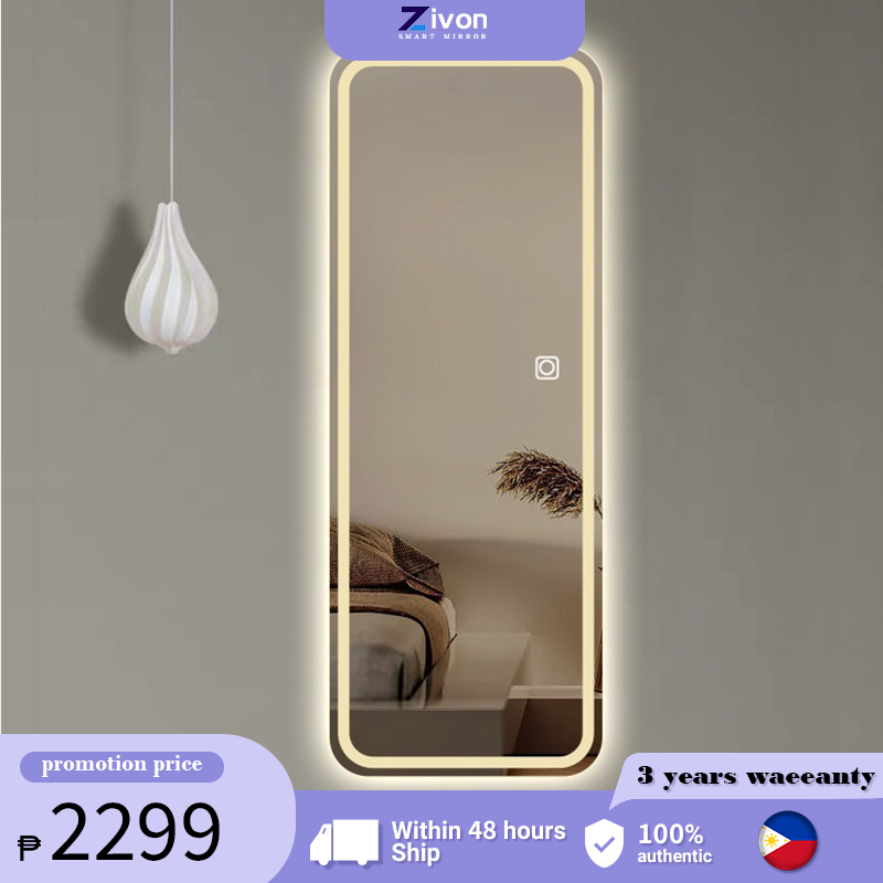 【Zivon】50*150cm LED Full-Length Mirror Human Body Induction TriColor ...