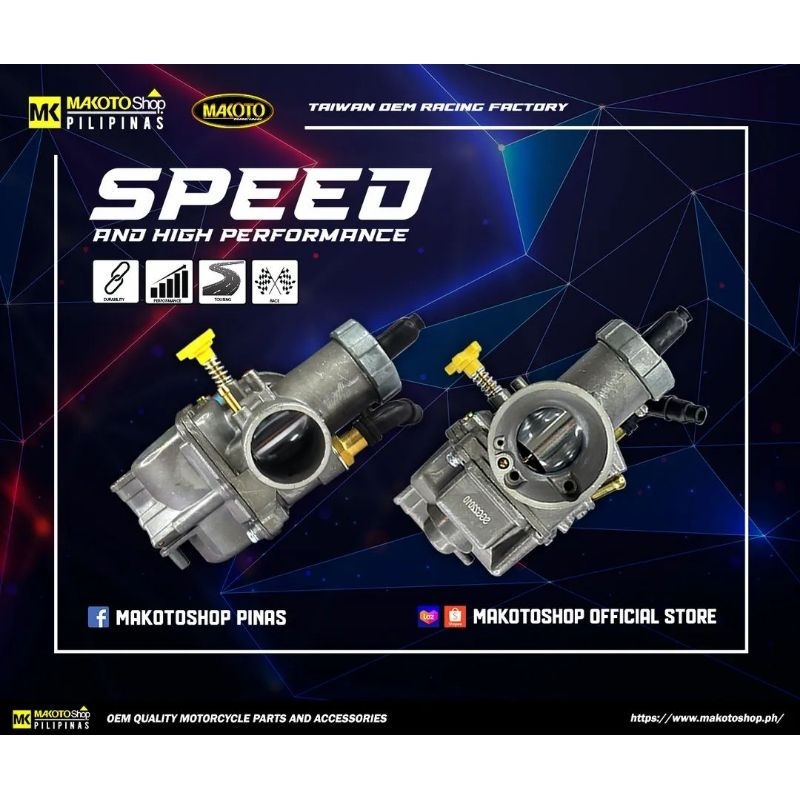 MAKOTO RACING CARBURATOR ASSY 28MM UNIVERSAL | Shopee Philippines
