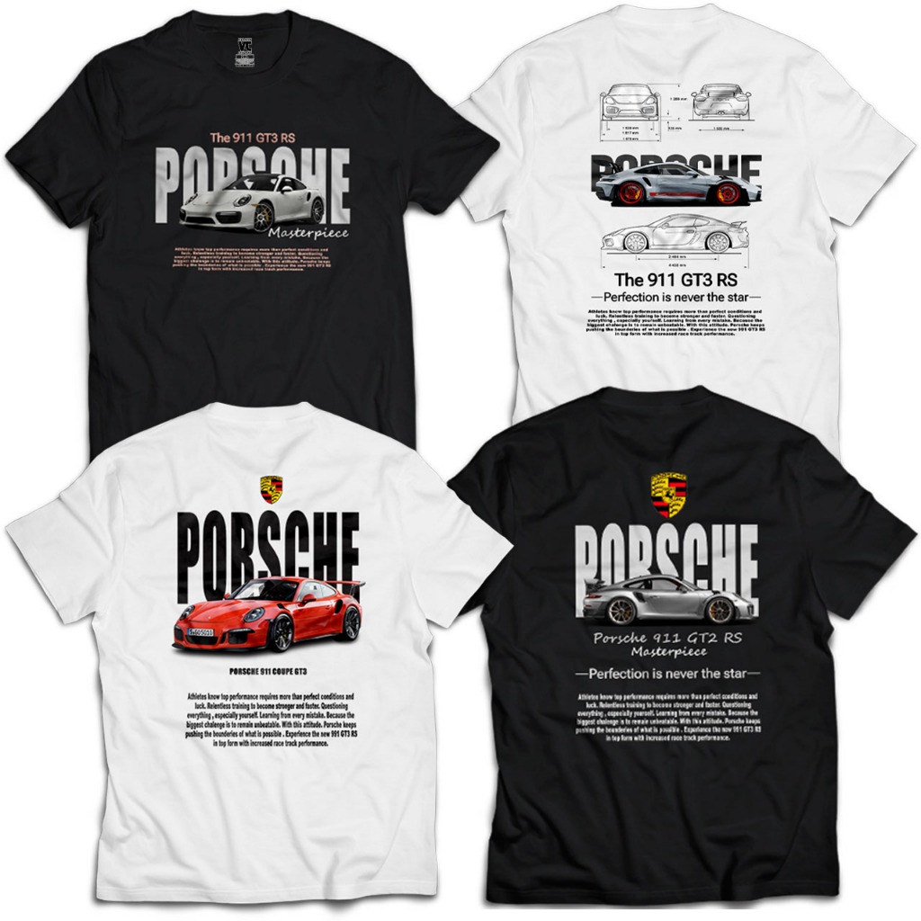 Men's Graphic T-shirts Porsche Car Design Gt2 911 Gt3 Coupe Gt3 Rs ...