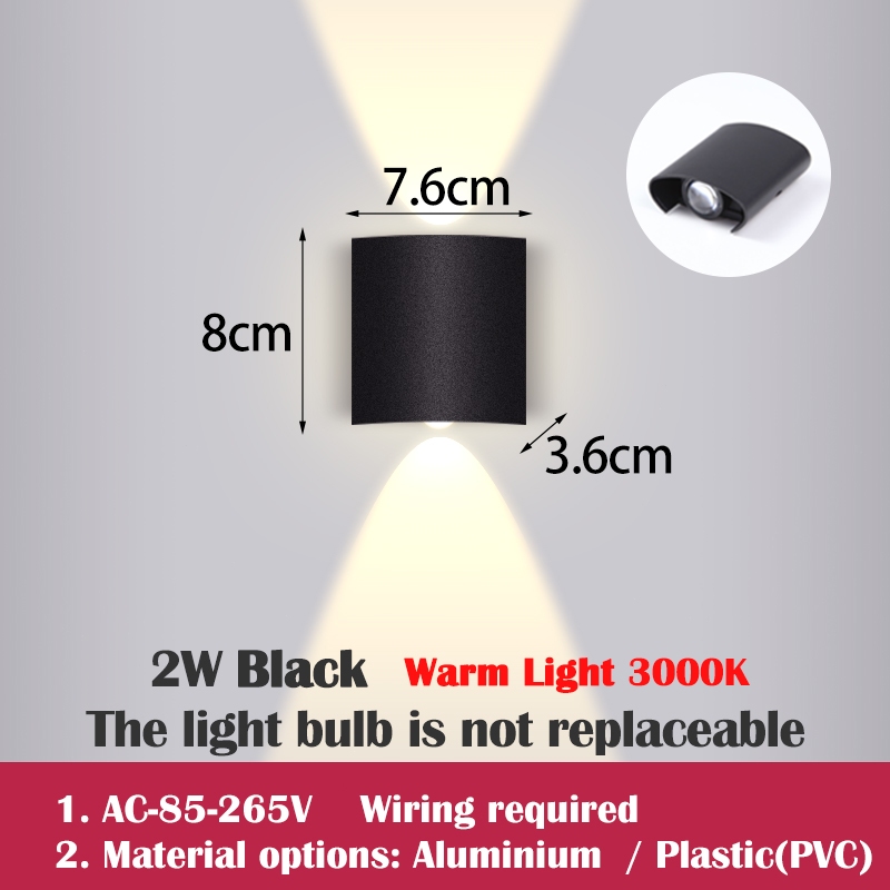 Led Wall Lamp Outdoor Waterproof Wall Light Garden Lighting Indoor ...