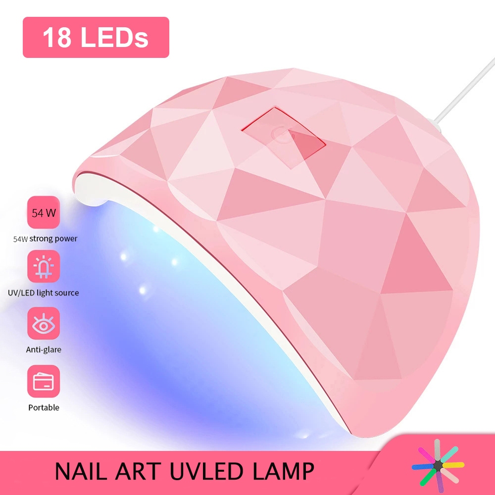 54W Power Nail Art Lamp Nail Color Gel Lamp LEDs UV Light Nail Dryer ...