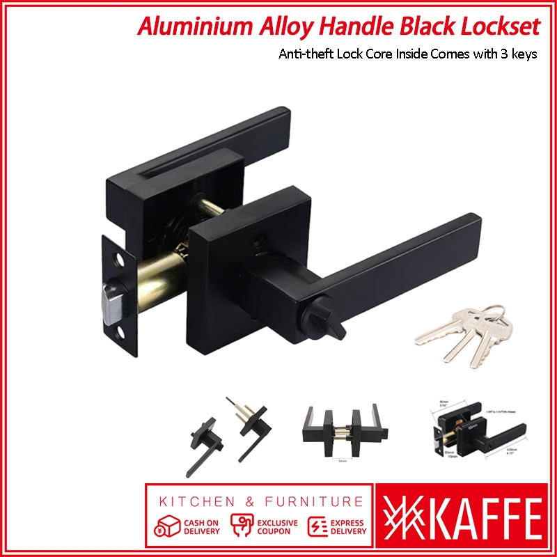 Household Bedroom Metal Privacy Round and Square Handle Knob Lock ...