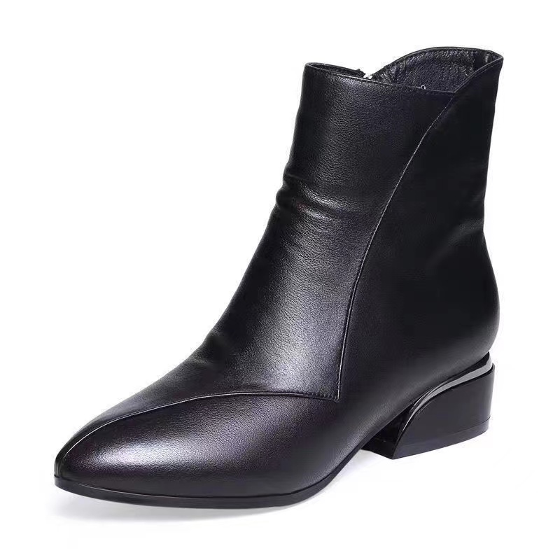 High Cut Women's Boots Black Thick Soled School Shoes Black Women's ...