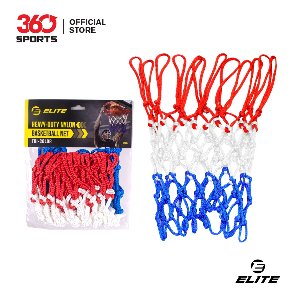 Elite 12 Loops Premium Tri-Color Basketball Net | Heavy Duty Nylon ...