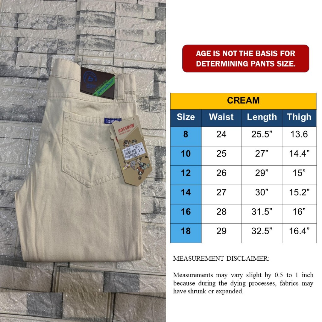 allOut Bossbon Boys' Colored Pants NON STRETCH [8 Colors Available ...