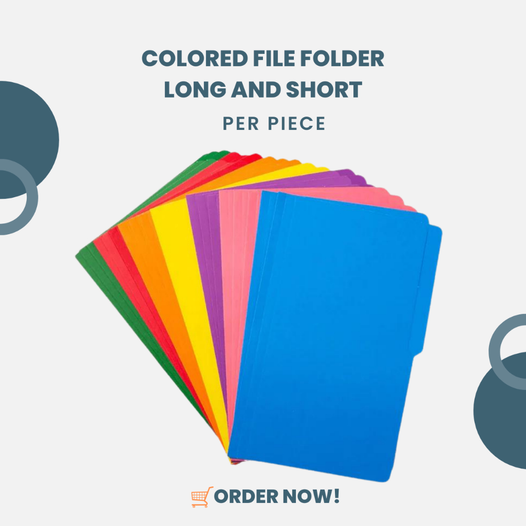 Colored File Folder Short and Long per piece | Shopee Philippines