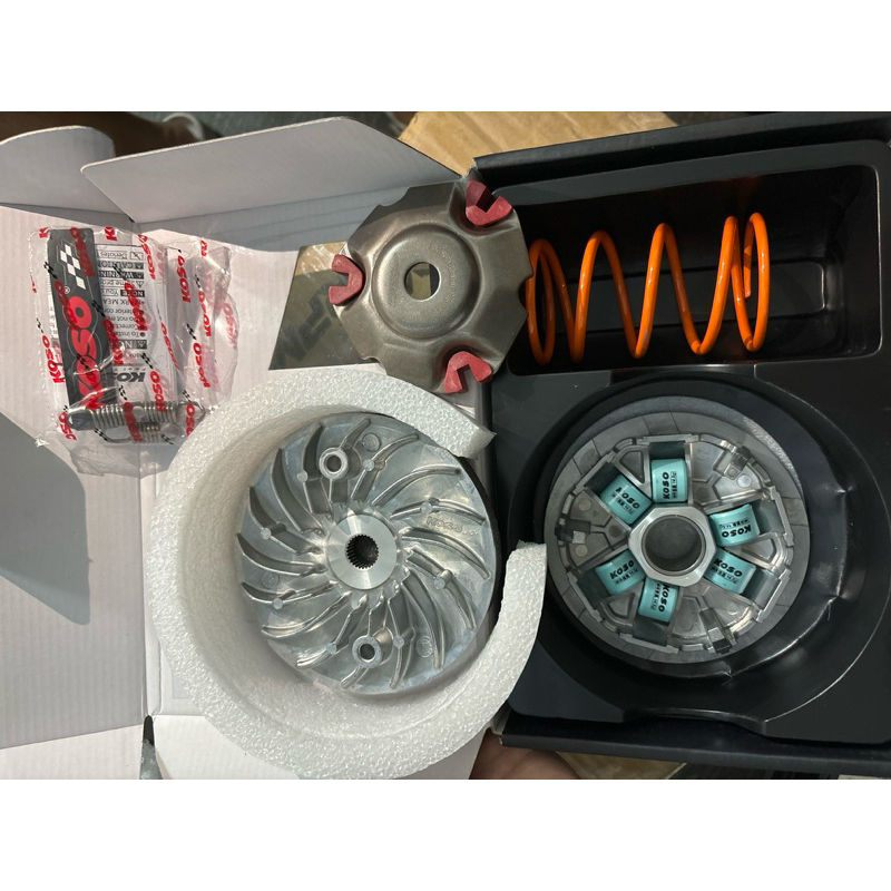 KOSO / Racing Monkey Mio/ M3 / Click / Nmax/ Aerox / PCX PULLEY SET / TRANSMISSION POWER KIT ...