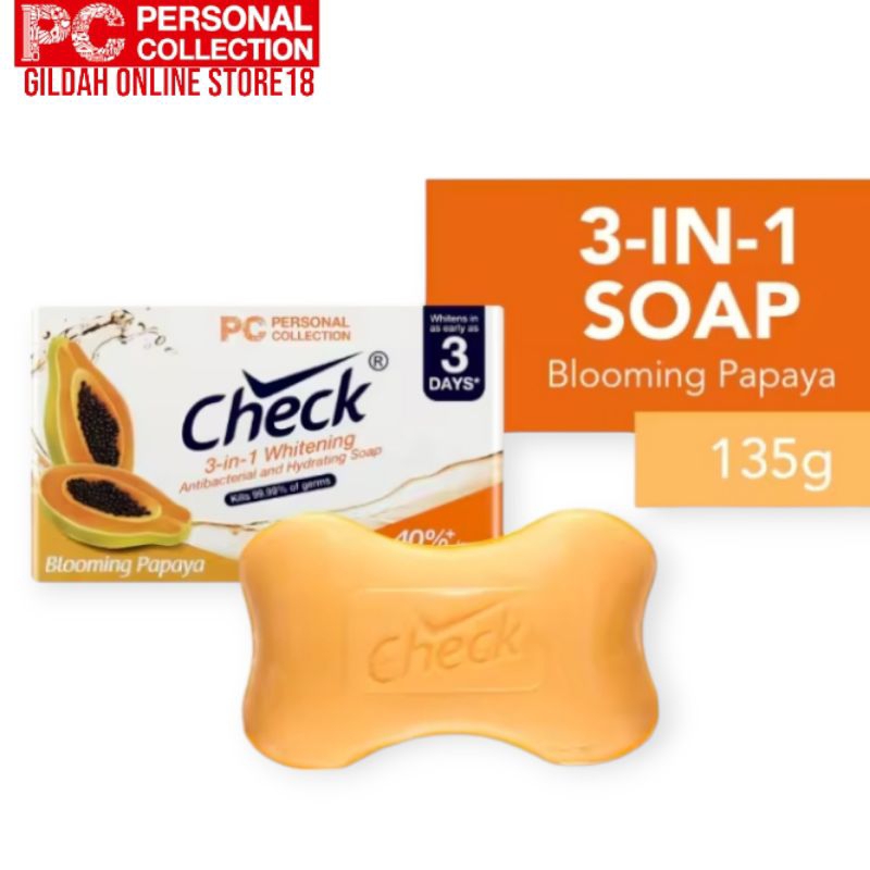 PC CHECK ANTIBACTERIAL SOAP BLOOMING PAPAYA 130G | Shopee Philippines