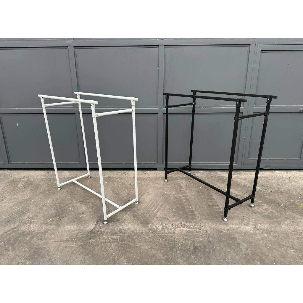 MAPLE SHOP's black/white coated double pole garment rack ( sampayan ...
