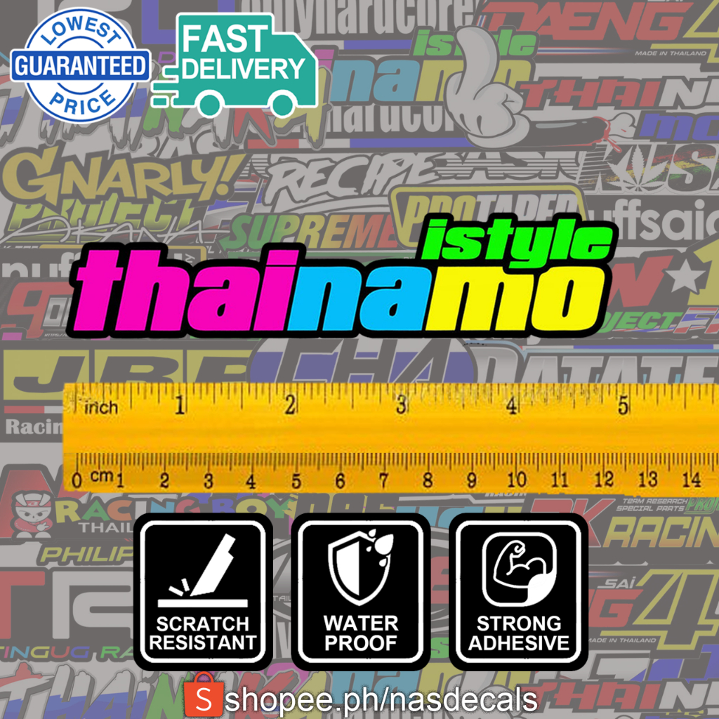 THAI Stickers Collection 1 Waterproof Vinyl Sticker Decals JRP Thailand ...