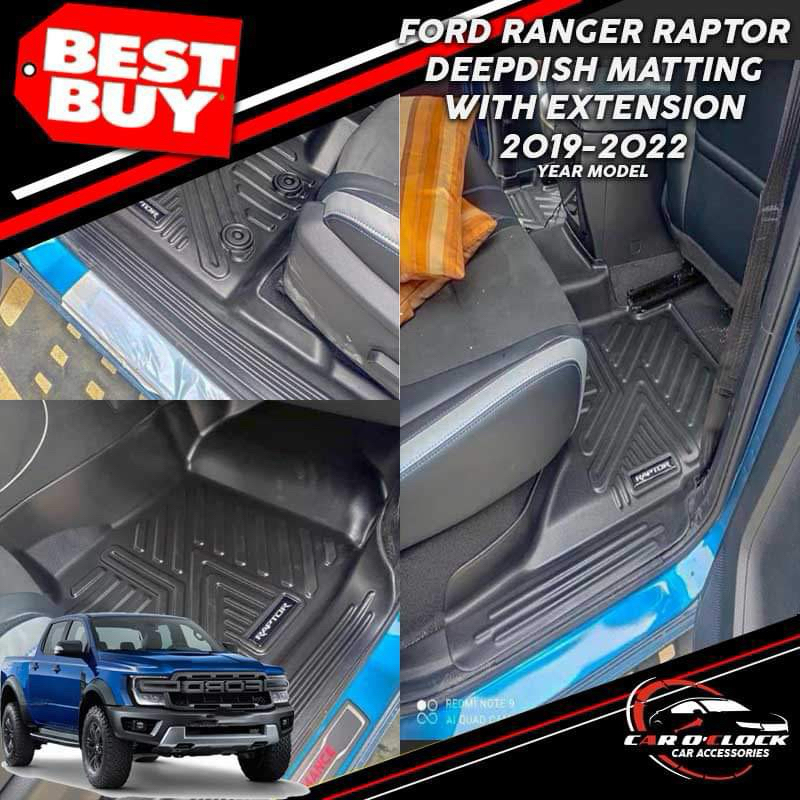 Ford Ranger Raptor 2019 - 2022 5D Deepdish Matting Fully Extended ...