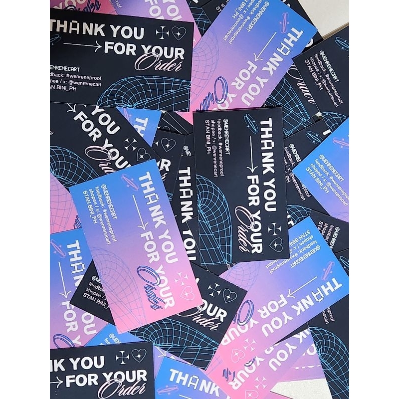 PISO PRINT CUSTOMIZED 10 PCS LABEL / BUSINESS CARD / THANK YOU Card 250 ...