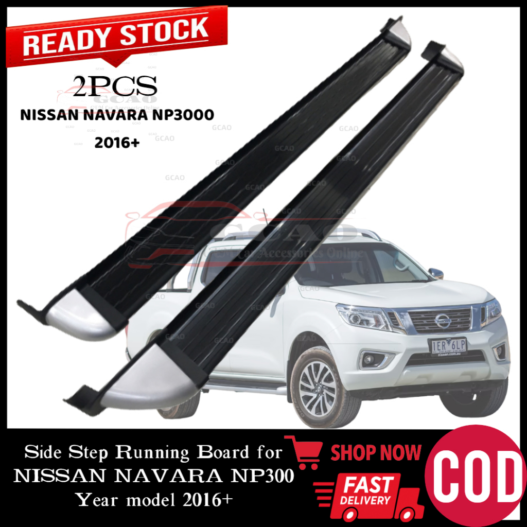 GCAO 2pcs NISSAN NAVARA NP300 2016+ ABS Plastic Aluminum Alloy Side ...