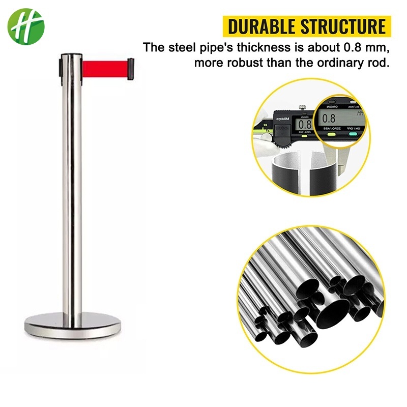 Stanchion Post Retractable Crowd Control Barrier Stand Belt 1 Pc. Stand ...