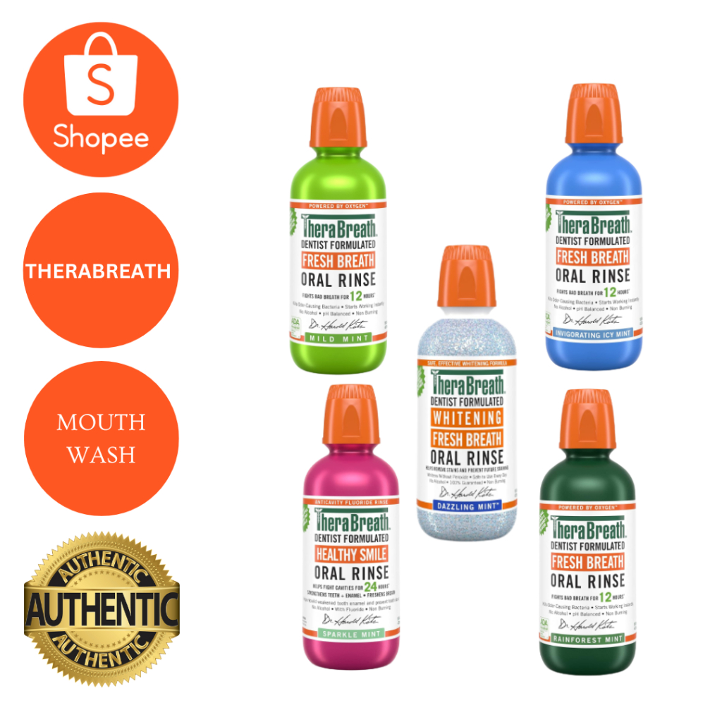 THERABREATH MOUTHWASH, TOOTHPASTE AND THROAT SPRAY | Shopee Philippines