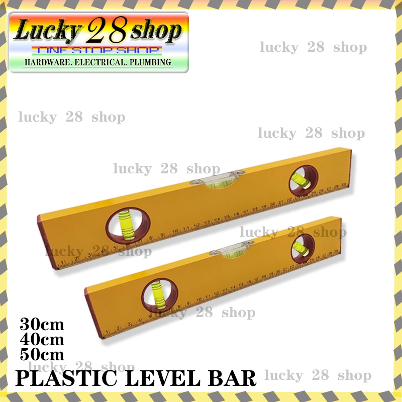 PLASTIC LEVEL BAR RULER FOR CONSTRUCTION (30CM/40CM/50CM) | Shopee ...