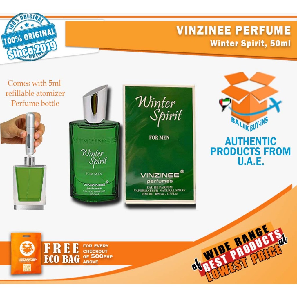 VINZINEE WINTER SPIRIT, 50ML Oil Based Long lasting perfume for men ...