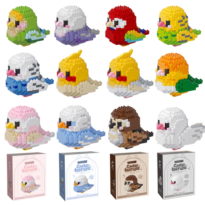 DIY Bird Building Bricks Block Arrangement Block 3D Block Model Bird ...