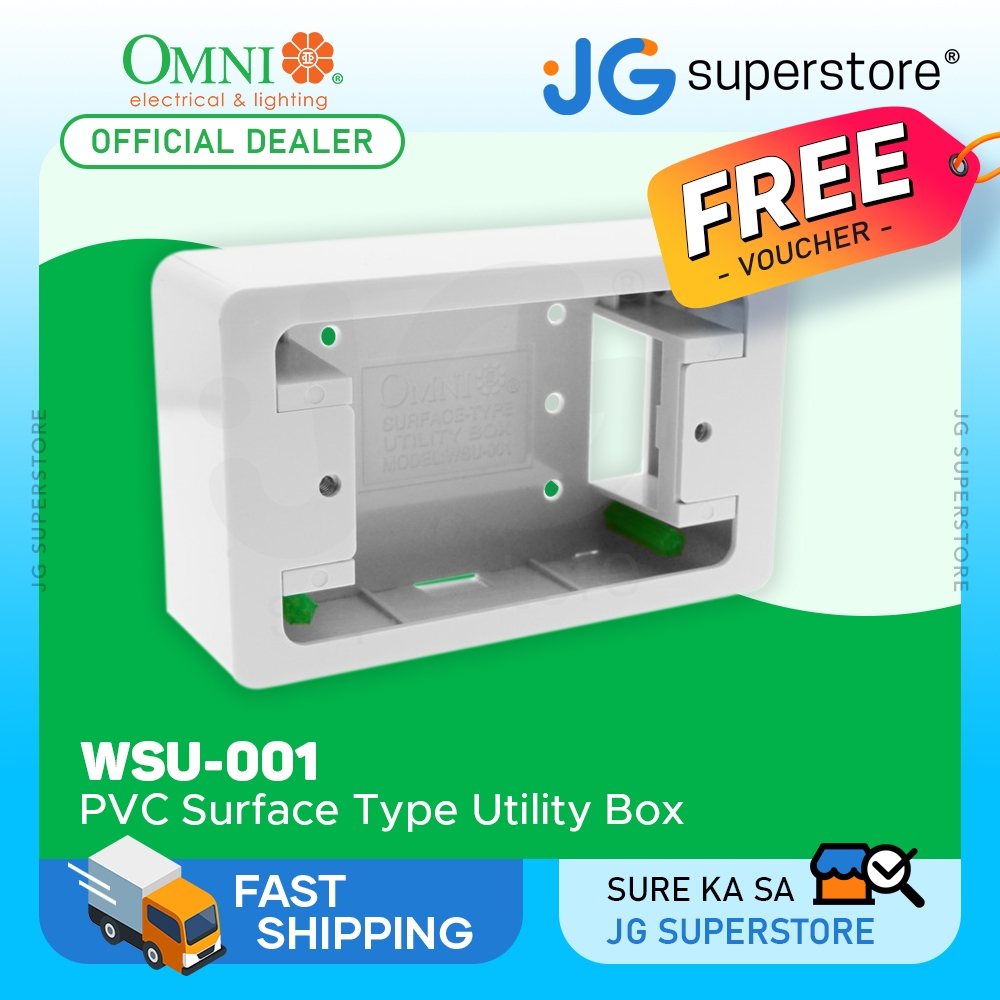 OMNI WSU-001 PVC Surface Type Utility Box with Mounting Screws, Shock ...