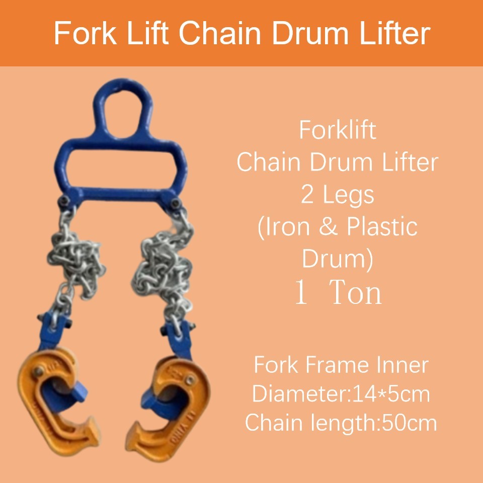 Forklift Chain Drum Lifter 2 Legs (Iron & Plastic Drum) | Shopee ...