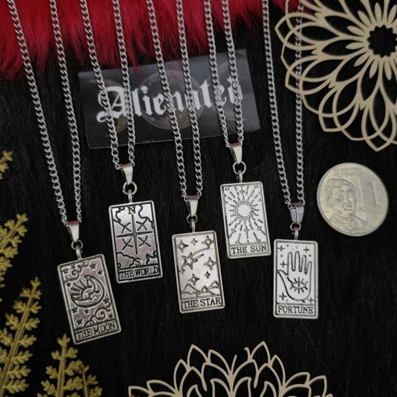 Tarrot Card Chain Necklace Witch Craft Vintage Vampire | Shopee Philippines