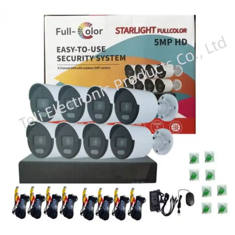 STAR LIGHT 8ch 2MP CCTV Camera KIT Full-Color 8ch Package UHD DVR CCTV ...
