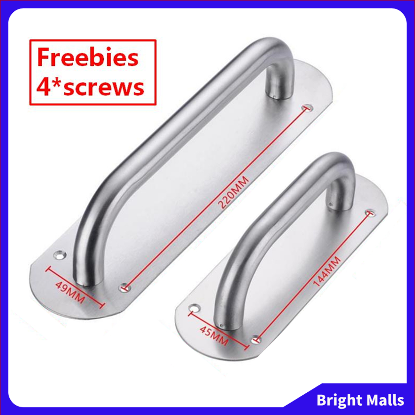 【COD】Heavy duty stainless steel frosted push pull door handle glass ...