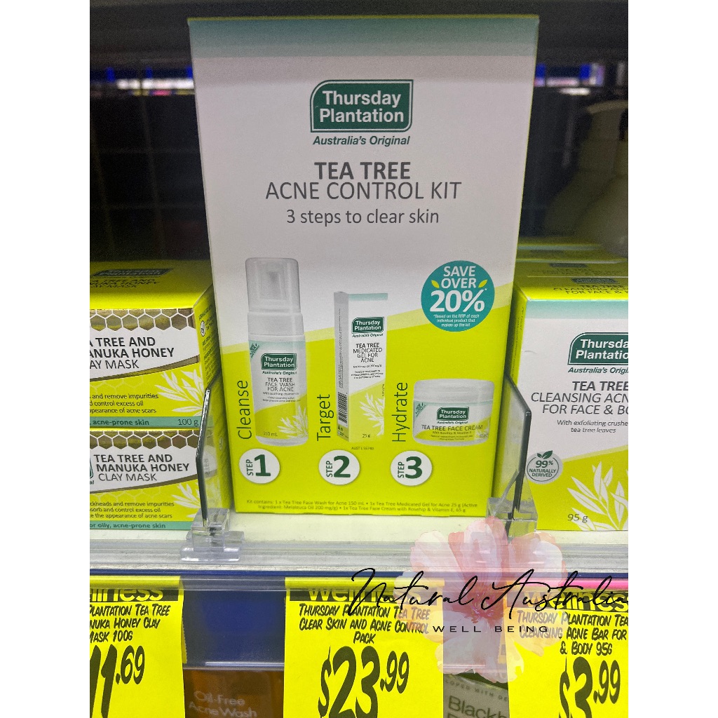 Thursday Plantation Tea Tree Clear Skin and Acne Control Kit | Shopee ...