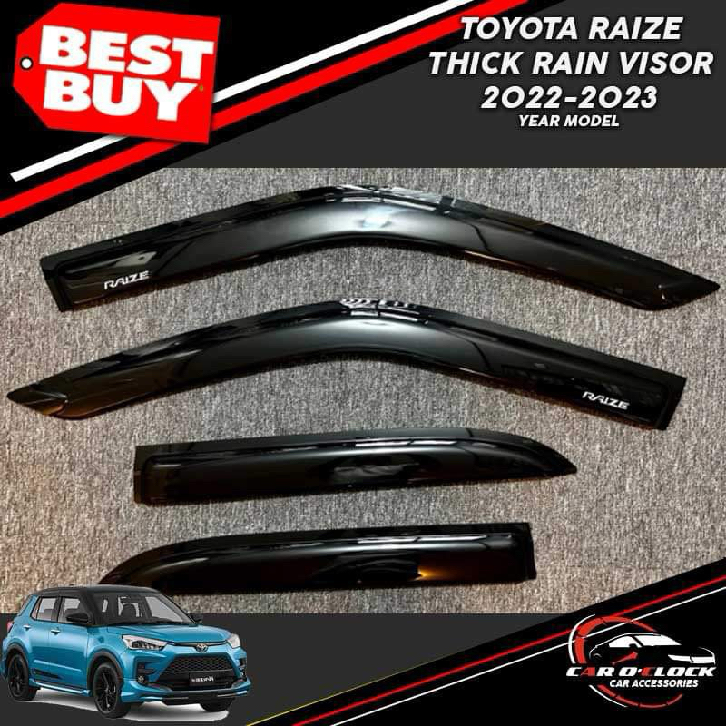 Toyota Raize 2022-2023 Thick Rain Visor | Shopee Philippines