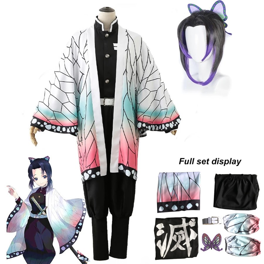 Anime Demon Slayer Kimetsu No Yaiba Cosplay Costume Kimono Kochou ...