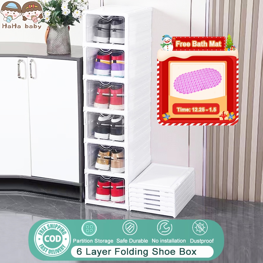 Haha Baby Shoe Box Storag Organizer Foldable Stackable Shoe Rack ...